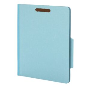 pendaflex classification folders, 2 dividers, 2" fasteners, letter size, blue, 10/box (24130p)