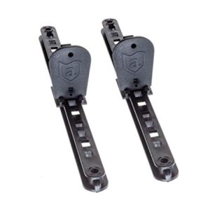 Attwood 11940-2 Universal Adjustable Kayak Foot Pegs/Foot Brace with Trigger Lock, Black Finish, Set of 2, 15 Inches