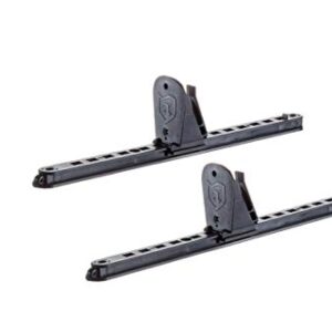 Attwood 11940-2 Universal Adjustable Kayak Foot Pegs/Foot Brace with Trigger Lock, Black Finish, Set of 2, 15 Inches