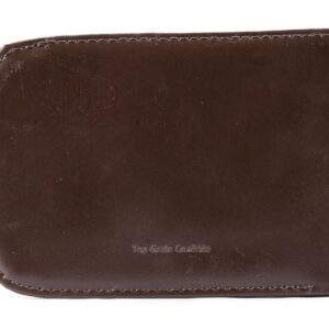 Big Skinny Men's Curve Leather Bi-Fold Slim Wallet, Holds Up to 20 Cards, Brown