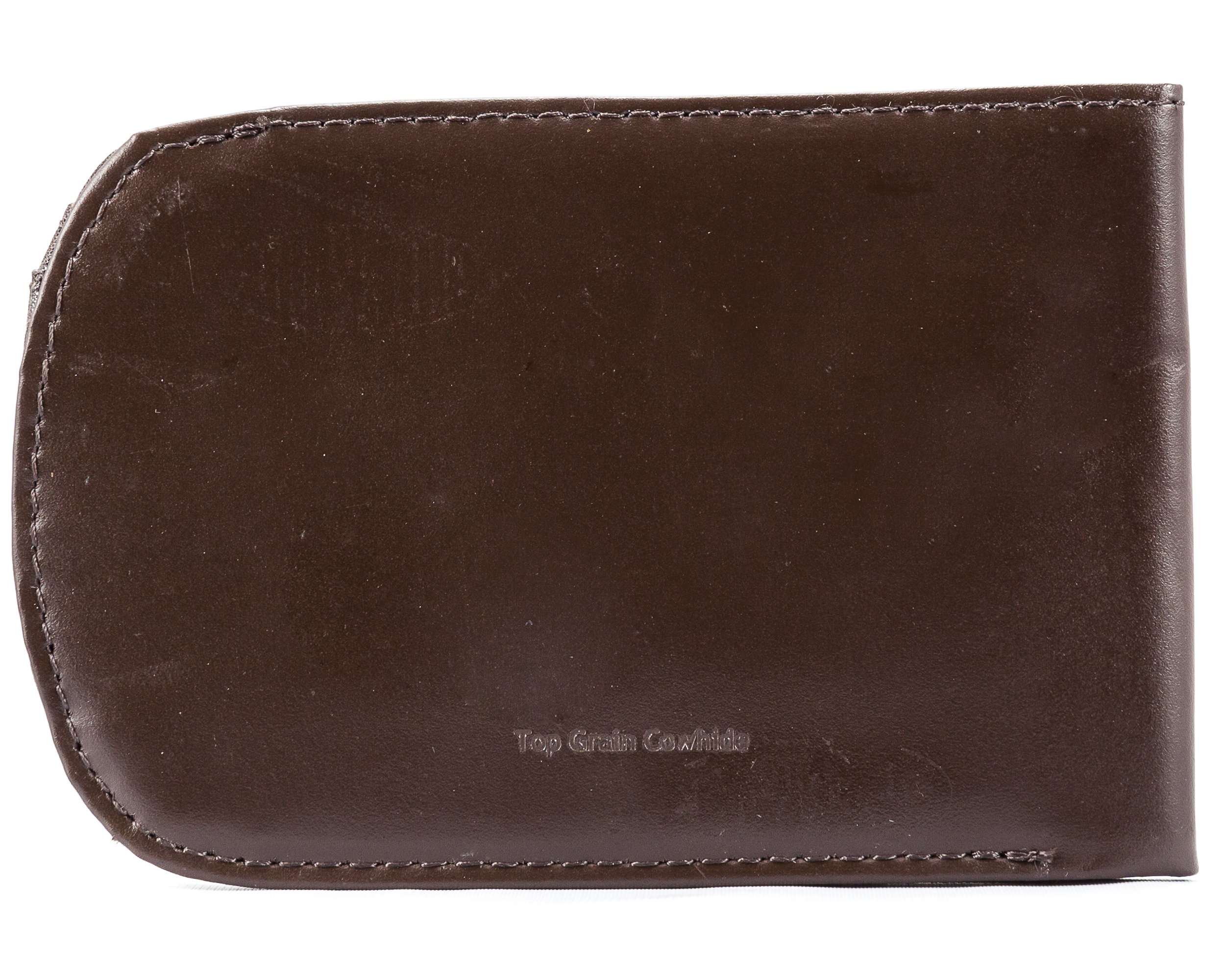 Big Skinny Men's Curve Leather Bi-Fold Slim Wallet, Holds Up to 20 Cards, Brown