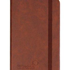 Silvine Executive Soft Feel Pocket Notebook Ruled with Marker Ribbon 160pp 90gsm 143x90mm Tan Ref 196T