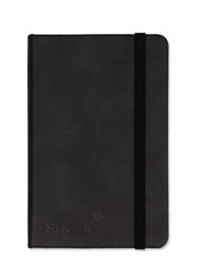 silvine a6 executive soft feel notebook black. 160 pages (80 sheets) ruled 7mm feint. ref 196bk