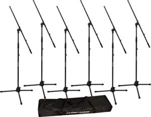 ultimate support js-mcfb6pk jamstands series 6-pack tripod mic stand bundle