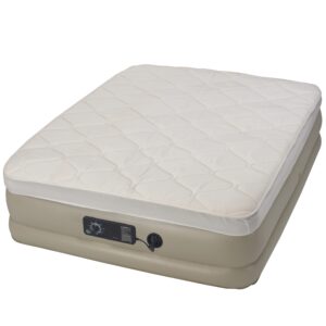 serta raised queen pillow top air mattress with never flat pump