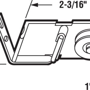 Prime-Line B 517 Aluminum Screen Door Tension Spring with 1 In. Plastic Roller, for International Doors (2 Pack)