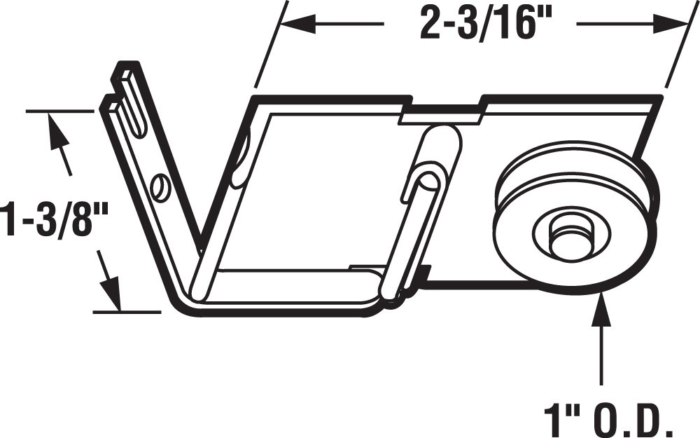 Prime-Line B 517 Aluminum Screen Door Tension Spring with 1 In. Plastic Roller, for International Doors (2 Pack)