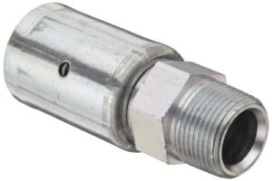 dixon holedall 12p1 plated carbon steel hose fitting, external swage uni-range male coupling with ferrule, 3/4" hose id, 1-10/64" - 1-14/64" hose od