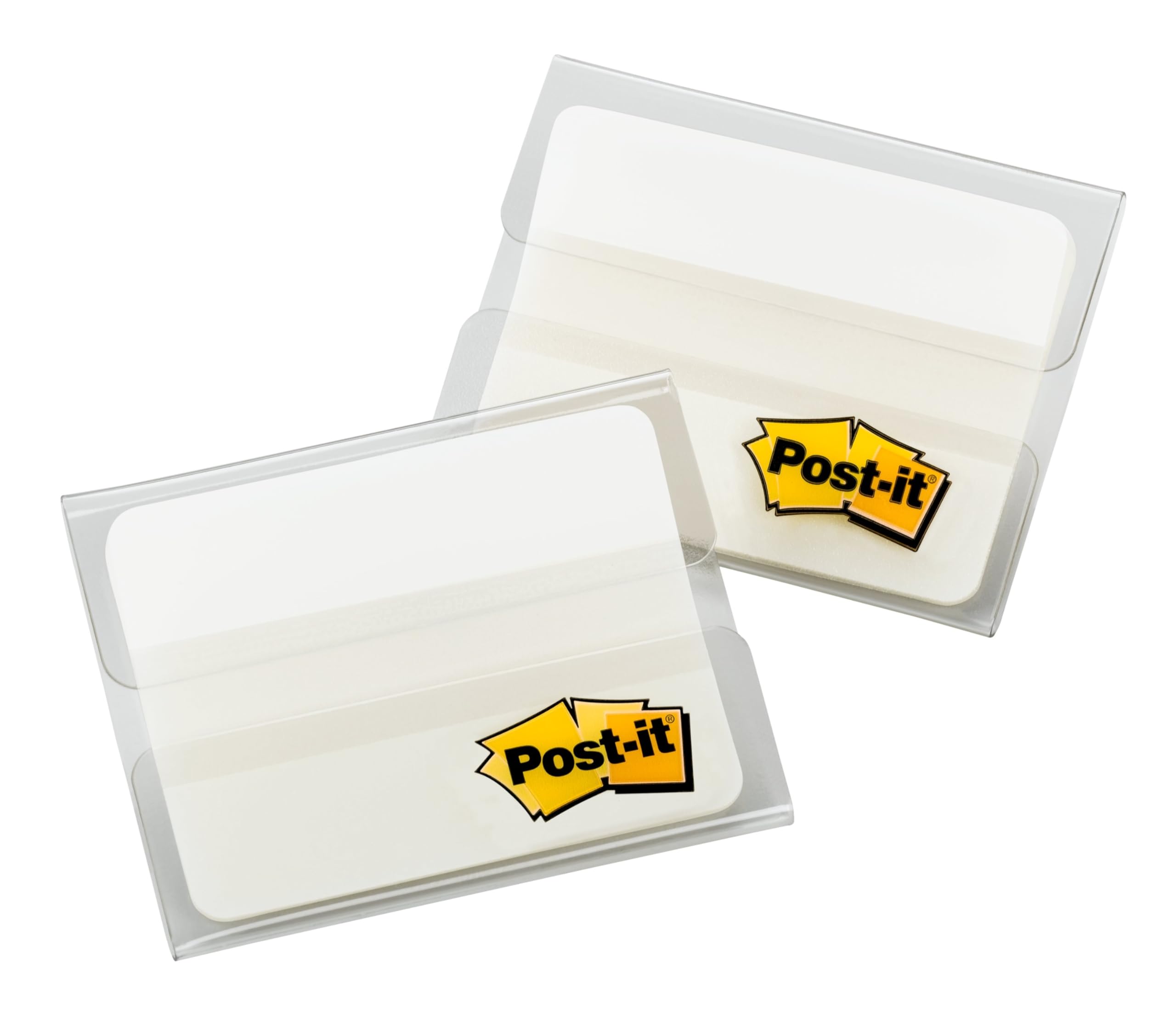 Post-it Tabs, 2 in Solid, White, 12 Tabs/On-The-Go Dispenser, 2 Dispensers/Pack (686-24WE)