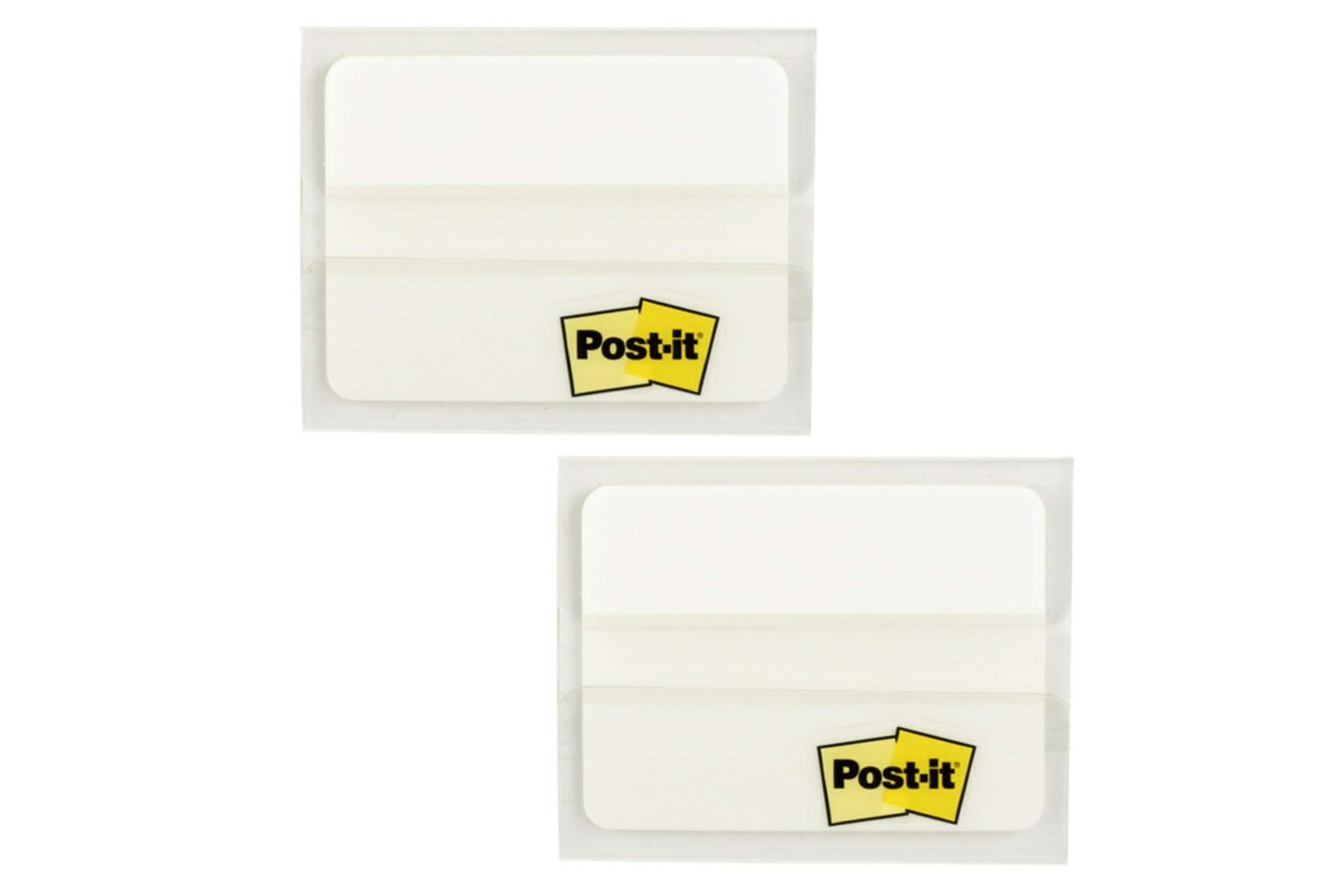 Post-it Tabs, 2 in Solid, White, 12 Tabs/On-The-Go Dispenser, 2 Dispensers/Pack (686-24WE)