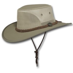 barmah hats canvas drover hat 1057be / 1057kh / 1057br / 1057bl - khaki - xlarge