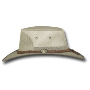 Barmah Hats Canvas Drover Hat 1057BE / 1057KH / 1057BR / 1057BL - Khaki - XLarge