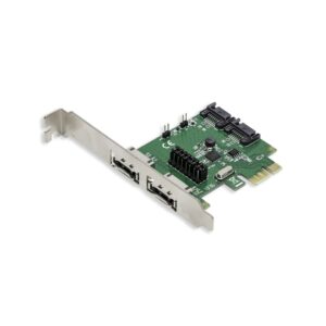 i/o crest 2 port esata iii or 2 port sata iii non-raid pcie 2.0 x1 hard drive controller card asmedia asm1601 chipset sd-pex40049