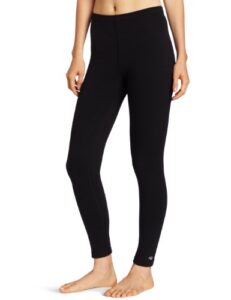 duofold women's heavy weight double layer thermal leggings, black, large