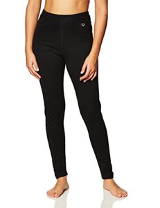 duofold women's mid weight wicking thermal leggings, black, x large