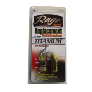 rage titanium replacement blade (pack of 6), 2-inch