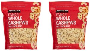 kirkland signatureââ€ž¢ whole cashews 2.5 lb. jars, fancy grade mother's day gift, 2.5 pound (pack of 2)