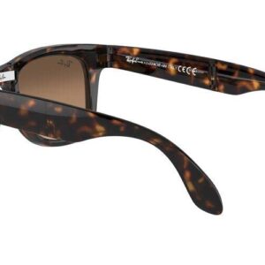 Ray-Ban RB4105 Folding Wayfarer Polarized Sunglasses, Light Havana/Brown Gradient I, 54 mm