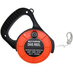 scuba choice scuba diving multi purpose dive reel, 150', orange