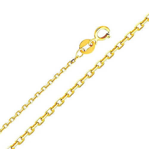 The World Jewelry Center 14k REAL Yellow Gold Palm Tree Pendant with 0.9mm Cable Chain Necklace - 18"