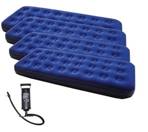 4 of single size air mats, and air pump combo