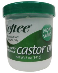 softee castor oil hair & scalp conditioner, 5 ounce