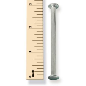 trubind aluminum chicago screw and post sets | 3 inch post length | 3/16 inch post diameter | silver-colored | 100 screws and 100 posts