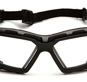 Pyramex Safety Highlander XP Eyewear, Black-Gray Frame/Clear Anti-Fog Lens