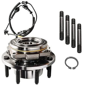 detroit axle - 4wd front wheel bearing hub for ford f-250 f-350 super duty 2005-2010, 2006 2007 2008 2009 [srw; w/abs-wire] wheel bearing and hub assembly replacement