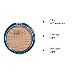 Physicians Formula Mineral Wear Talc-Free Mineral Airbrushing Pressed Powder Translucent | Dermatologist Tested, Clinically Tested