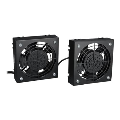 TRIPP LITE Wall-Mount Roof Fan Kit, 2 High-Performance Fans, 120V, 210 CFM, 5-15P Plug, 2-Year Warranty (SRFANWM)