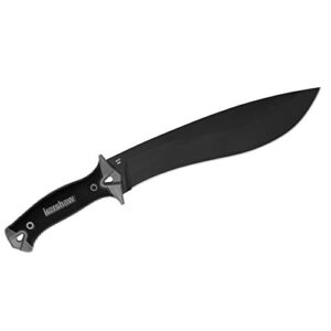 Kershaw Camp 10 Machete, Fixed Blade Knife, 10" 65Mn Carbon Tool Steel Blade, Includes Sheath, Camp Series Machete, Outdoor and Survival Tool,Black