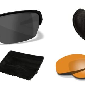 Wiley X │ Unisex │ Outdoor, Tactical Sunglasses │ Wrap Around Frame│ WX Valor 2.5│ Protective Eyewear│ Interchangeable Lenses