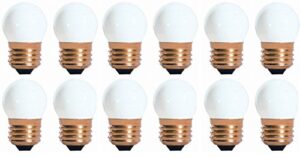 25 pack 7.5 watt s11 medium base 130 volt 2500 hour ceramic white sign or indicator lightbulb