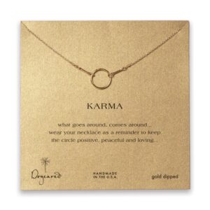 dogeared karma necklace, gold dipped - 16 inches