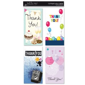 tallon just to say adult 4 design thank you card (box of 16)