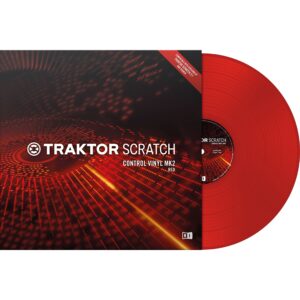 native instruments traktor scratch control vinyl mk2 - red, single vinyl