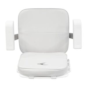 Wise 8WD562-3-710 Ladder Back Helm Chair with Arm Rests, Cushions and Mounting Plate, White