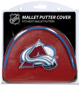 team golf nhl colorado avalanche golf mallet putter cover golf club mallet putter headcover, fits most mallet putters, scotty cameron, daddy long legs, taylormade, odyssey, titleist, ping, callaway