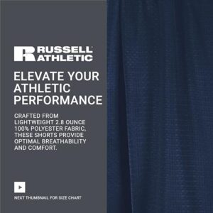 Russell Athletic Mens Mesh Pocket Short, Navy, XX-Large US