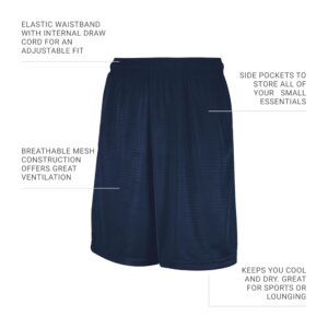 Russell Athletic Mens Mesh Pocket Short, Navy, XX-Large US