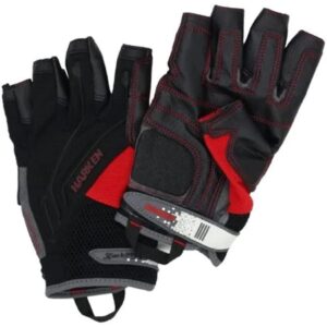 Harken Sport Classic 3/4 Finger Glove, Grey/Black/Red, X-Large