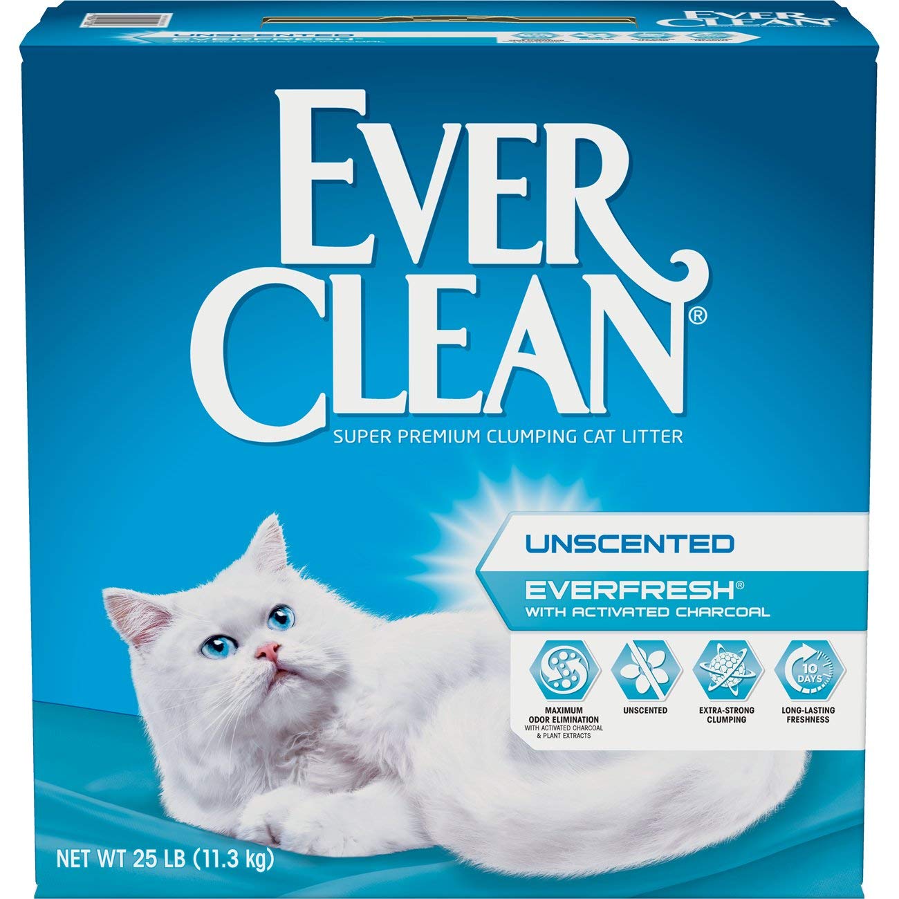 Ever Clean Ever Fresh Litter with Activated Charcoal , Unscented, 25 Pounds