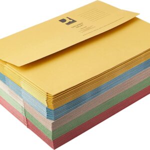 Q Connect Document Wallet - Assorted Colours (Pack of 50)