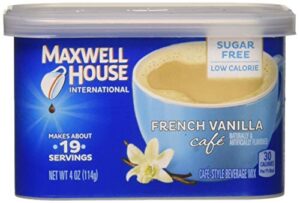 maxwell house international cafe cafe-style beverage mix, sugar free, french vanilla cafe, 2.23 ounce (pack of 12)