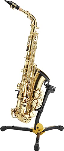 Hercules Stands DS630BB Alto/Tenor Saxophone Stand with Auto Grip, Black