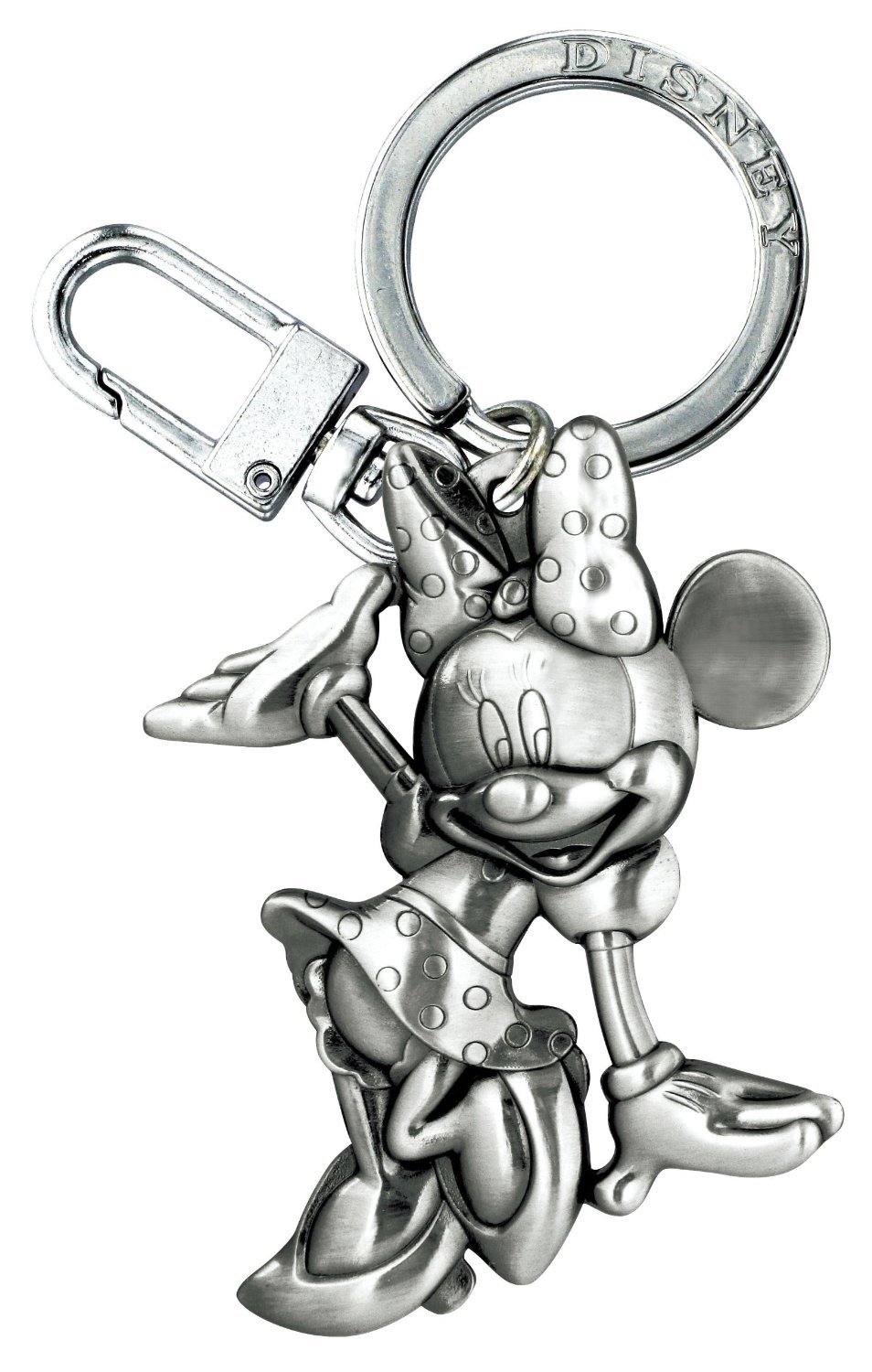 Disney Waving Minnie 2D Pewter Keyring,Multi-colored,1"