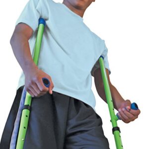 Geospace Original Walkaroo Xtreme Steel Balance Stilts with Height Adjustable Vert Lifters For Outdoor/Indoor Active Play & Exercise; For Adults & Kids up to 250 lbs (Green)