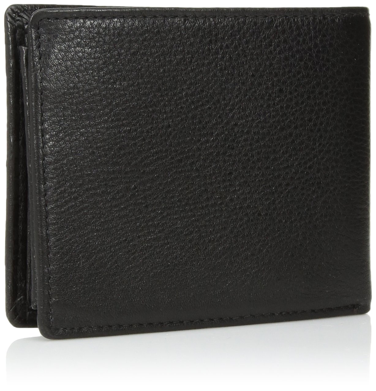 Perry Ellis Portfolio Men's Park Avenue Leather Wallet With Passcase, Black, One Size