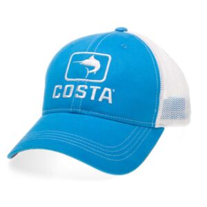 costa xl trucker hat, marlin, costa blue + white